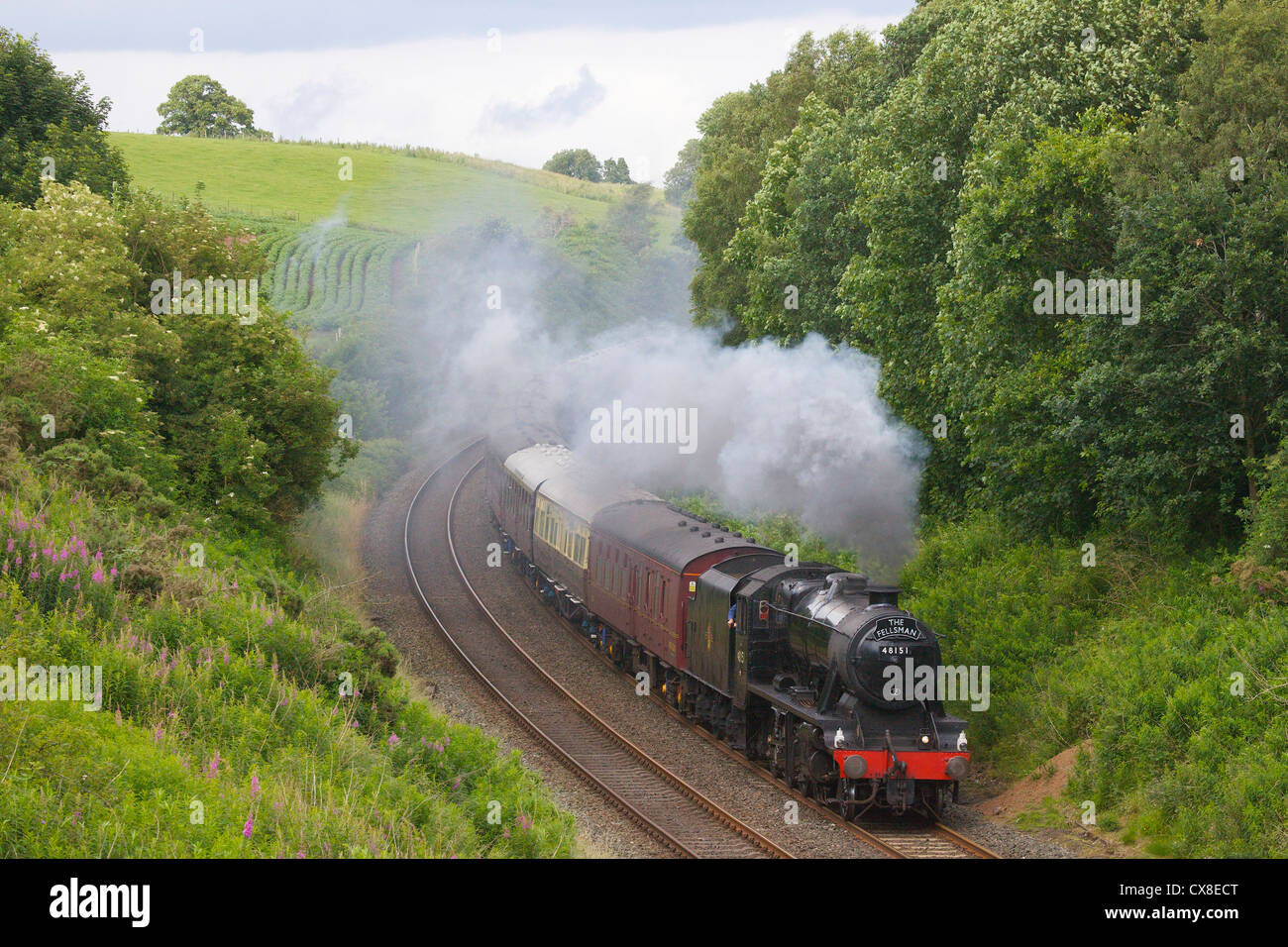 LMS Stanier Class 8F "Fellsman" 48151 near Armathwaite, Settle to ...