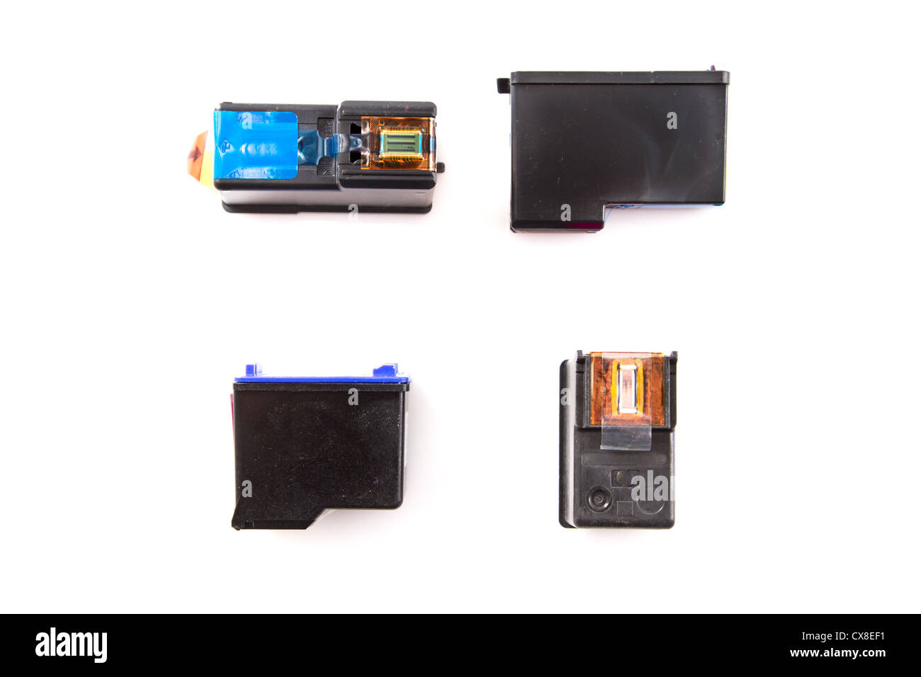 different Ink Cartridges isolated on White Background Stock Photo - Alamy