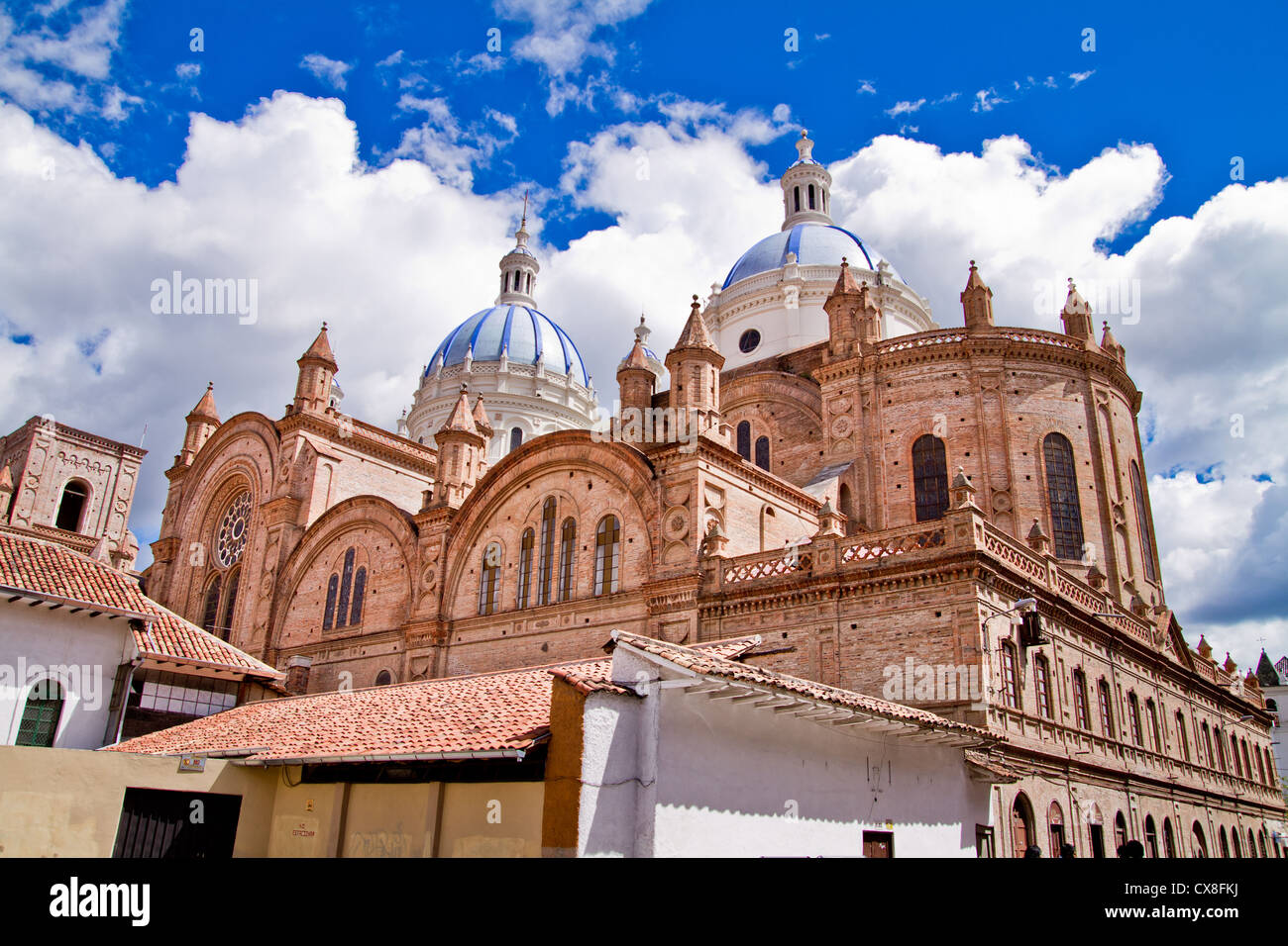 New cathedral in Cuenca Ecuador, with blue sky Stock Photo - Alamy