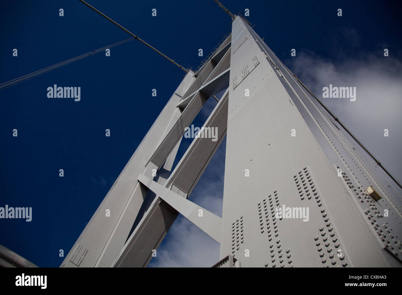 Support tower on Forth Road Bridge, near Edinburgh Stock Photo - Alamy