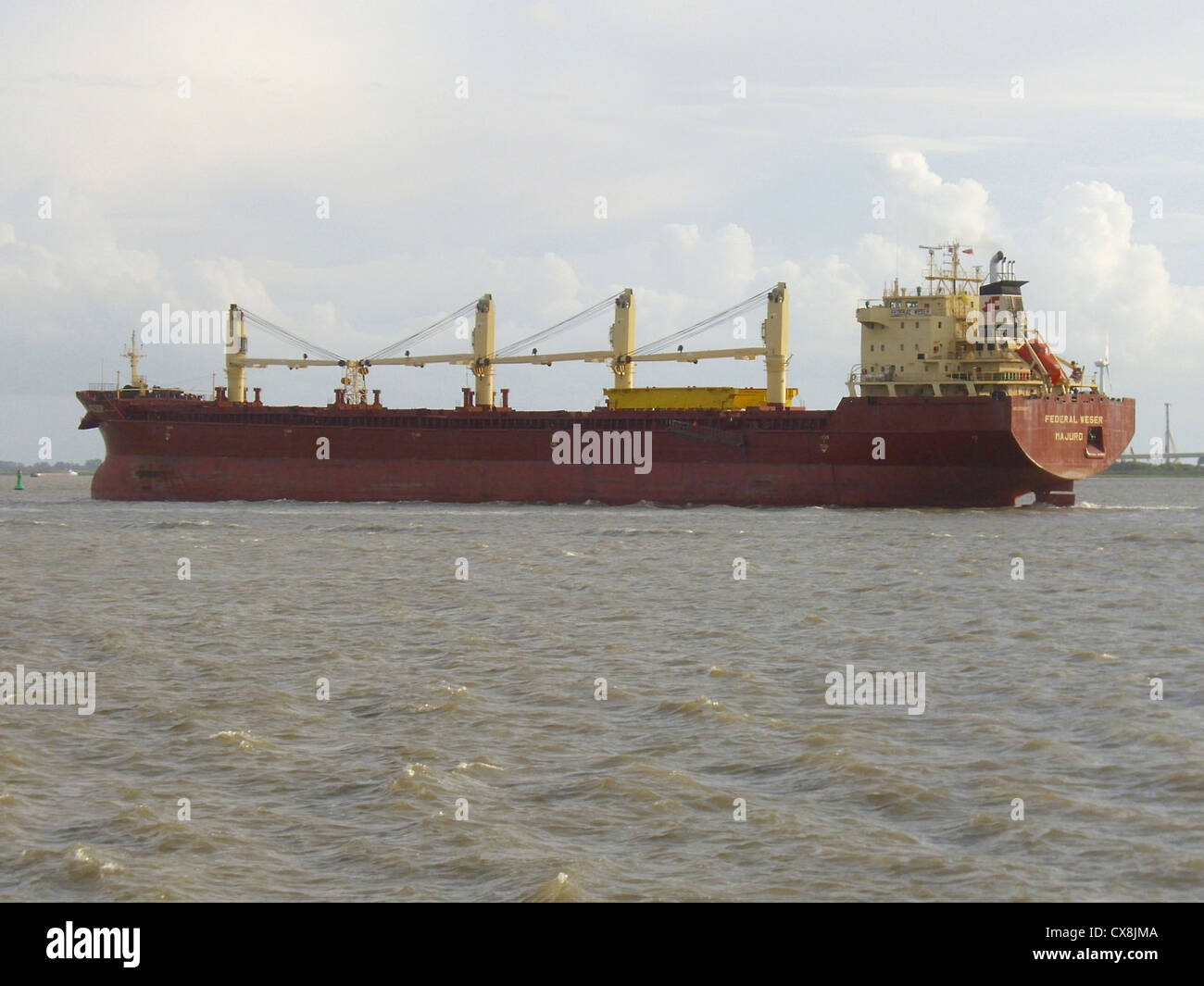 Bulk carrier on weser river hi-res stock photography and images - Alamy