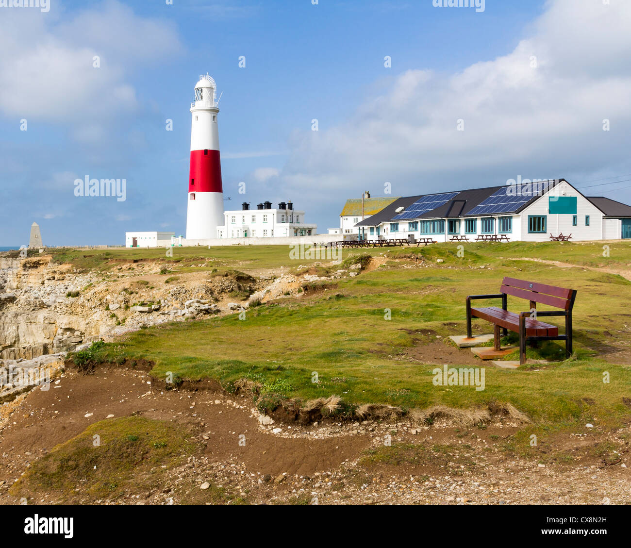 The lighthouse at Portland Bill on the Isle of Portland Dorset England ...