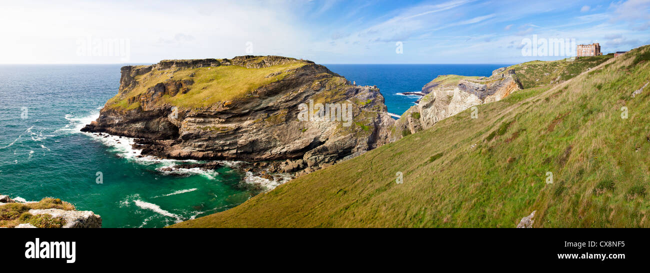 The legendary site of King Arthur's Castle at Tintagel Head Cornwall ...
