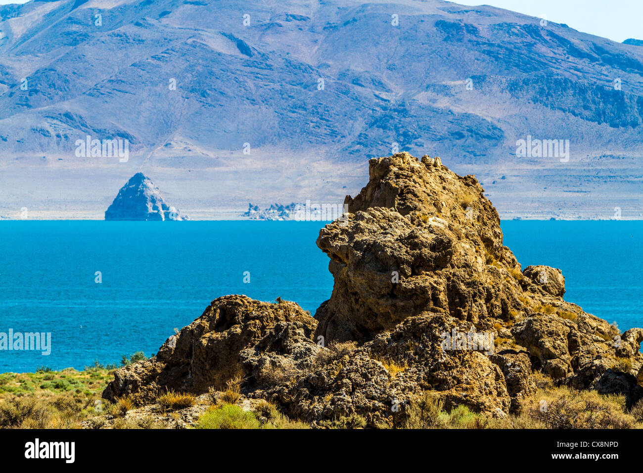 Scenes at Pyramid Lake in Northern Nevada on the Pyramid Lake Pauite ...
