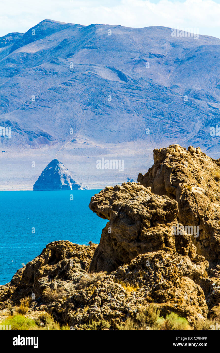 Scenes at Pyramid Lake in Northern Nevada on the Pyramid Lake Pauite ...