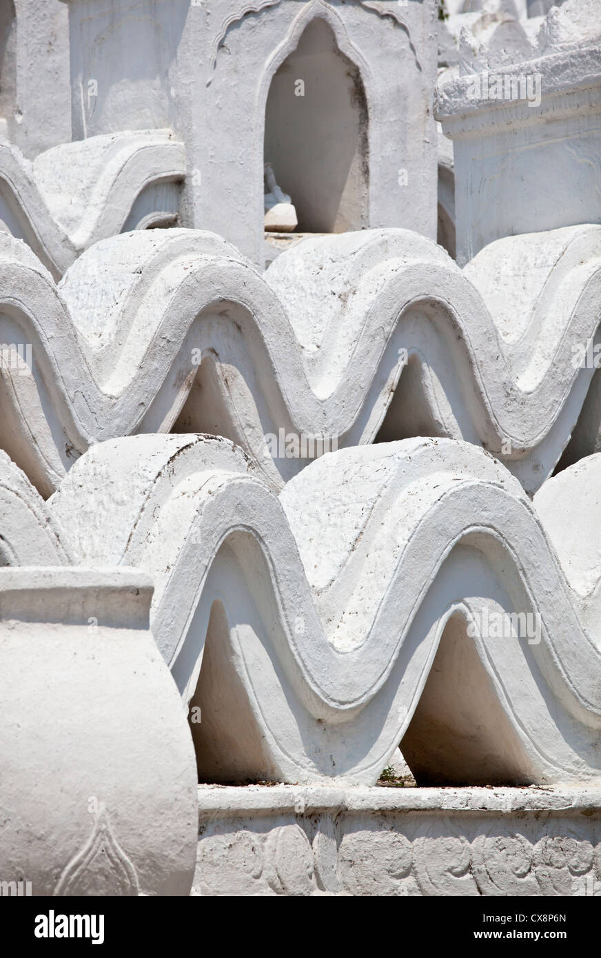 Mountain Ranges at HSINBYUME PAYA also called MYATHEINDAN built by King ...