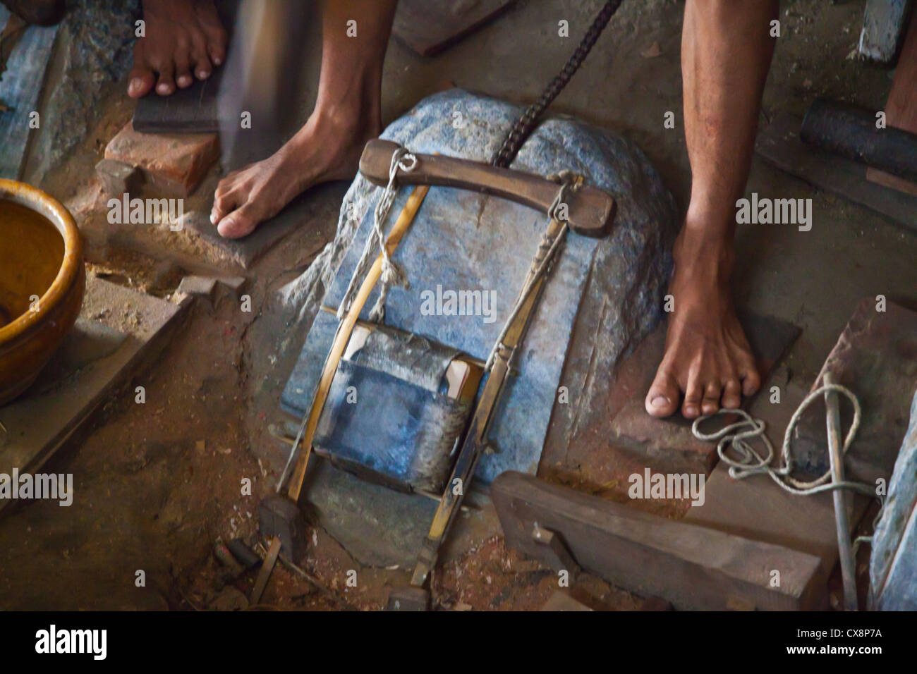 The making of GOLD LEAF by pounding it with a sledge hammer is a ...