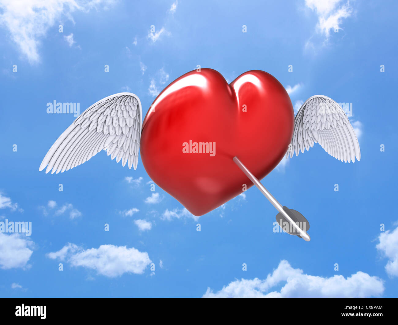 Cupid arrow heart hi-res stock photography and images - Alamy