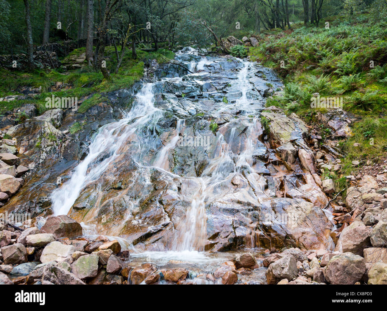 Sourmilk or sour milk gill running into Buttermere in Lake District ...