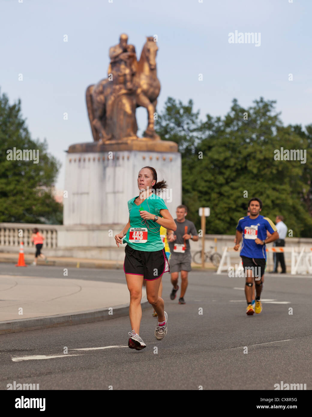 Female marathon runner - USA Stock Photo - Alamy