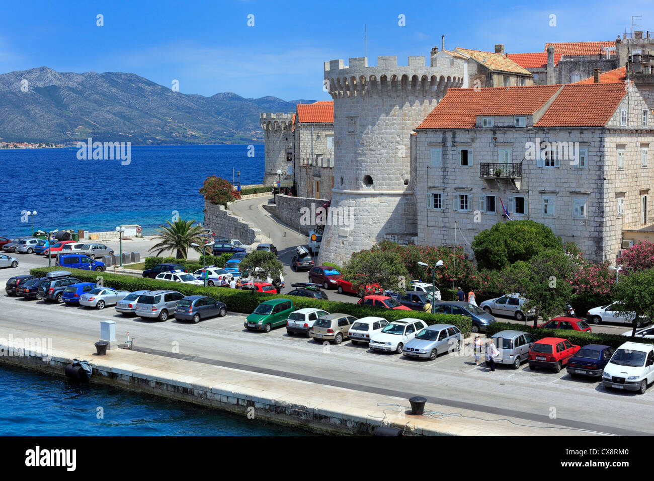 Town of Korcula, Island of Korcula, Dalmatian coast, Croatia Stock ...