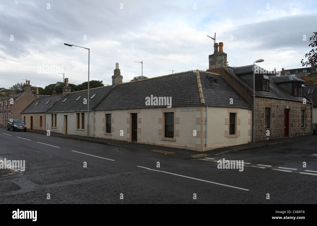 Portgordon street scene Scotland September 2012 Stock Photo - Alamy