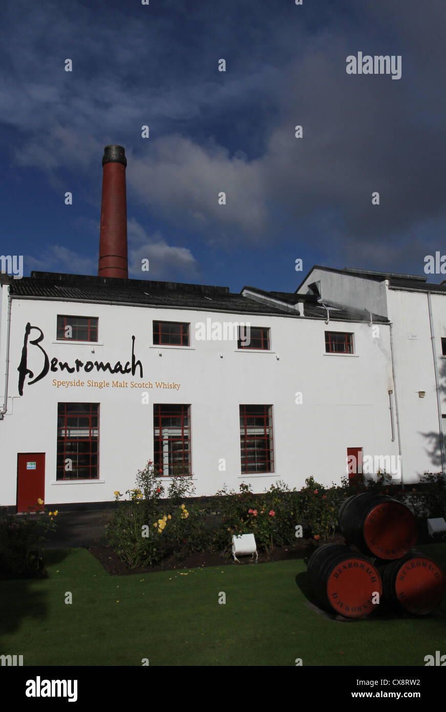 Exterior of Benromach distillery Forres Scotland September 2012 Stock ...
