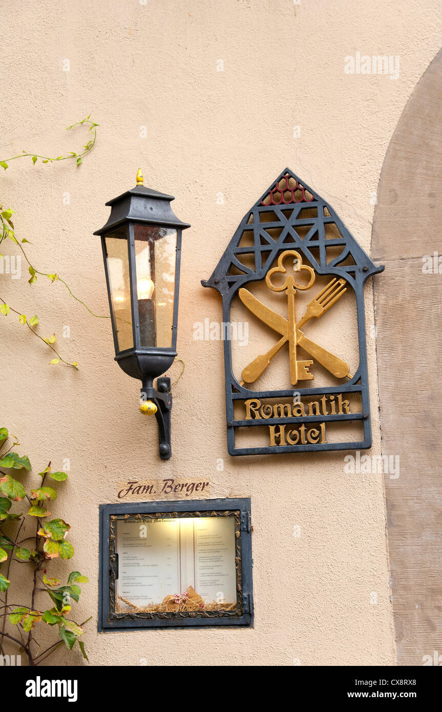 Hotel and Restaurant sign, Germany Stock Photo - Alamy