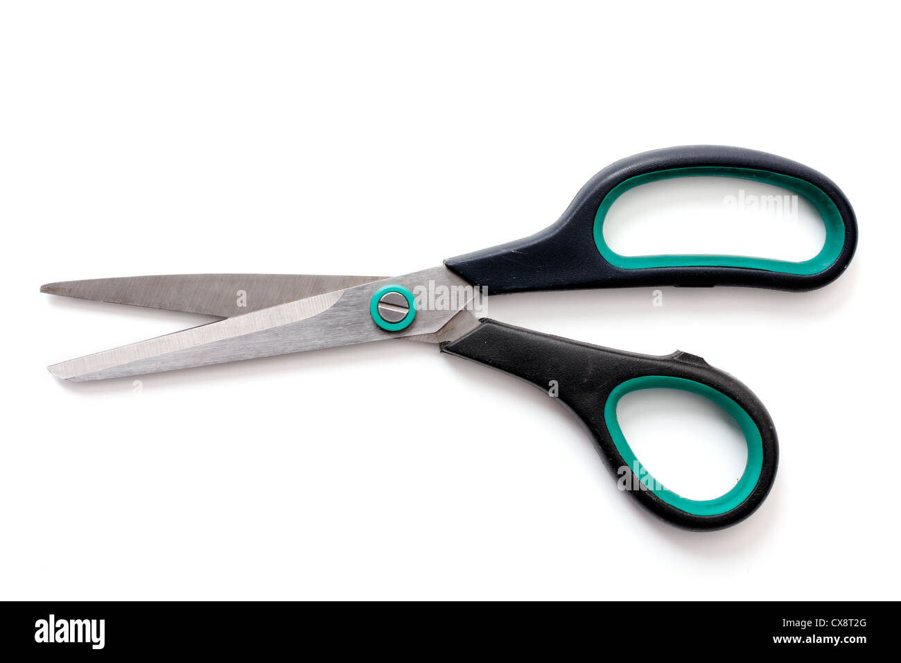 big scissors on a white background, studio isolated Stock Photo - Alamy