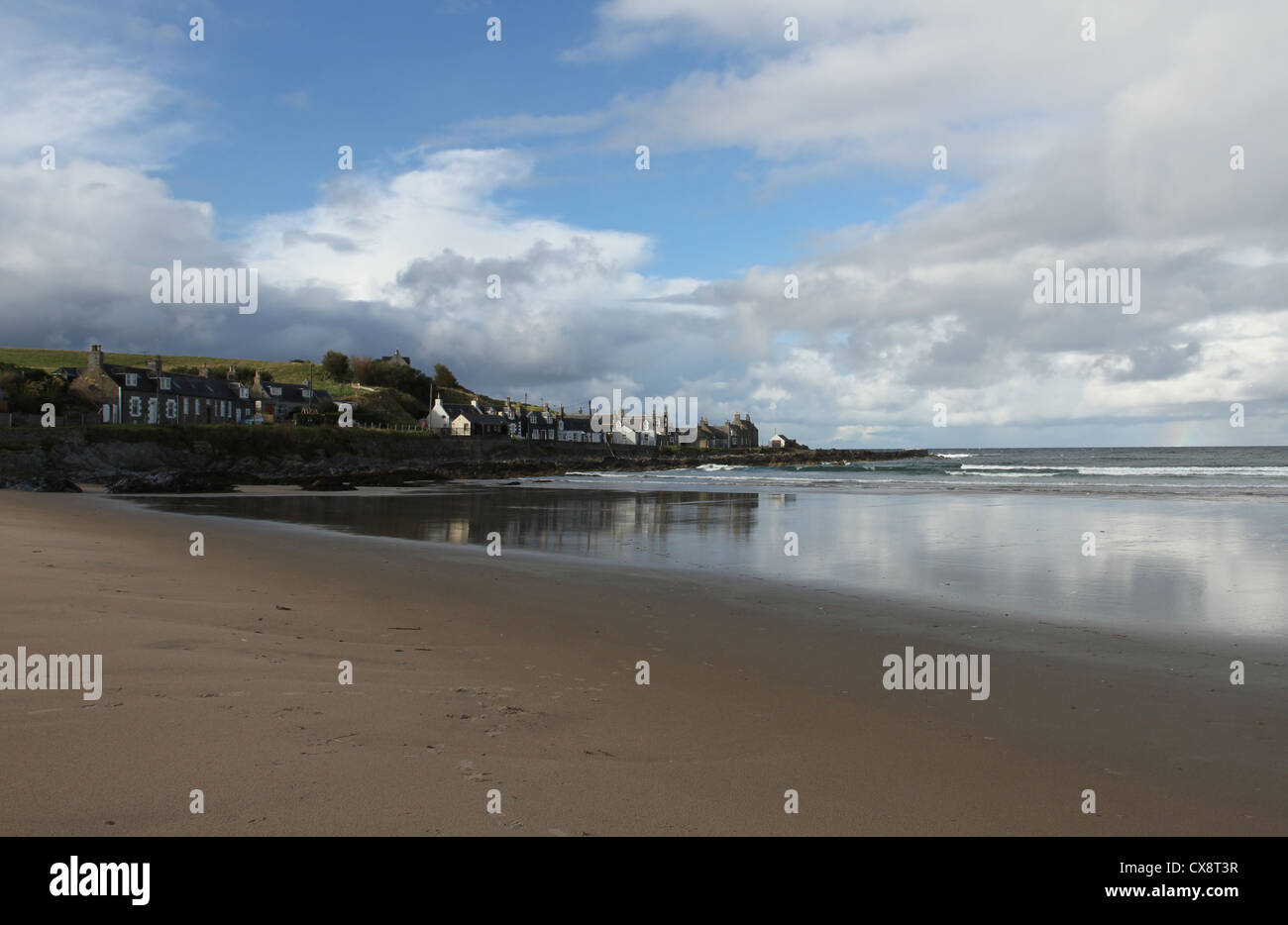 Sandend waterfront from beach Scotland September 2012 Stock Photo - Alamy
