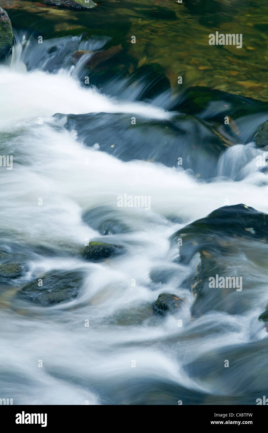 Fast flowing stream. Snowdon, Wales Stock Photo - Alamy