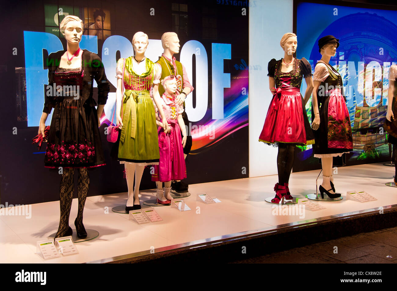 Store window display of traditional German (Bavarian) dress Stock Photo ...