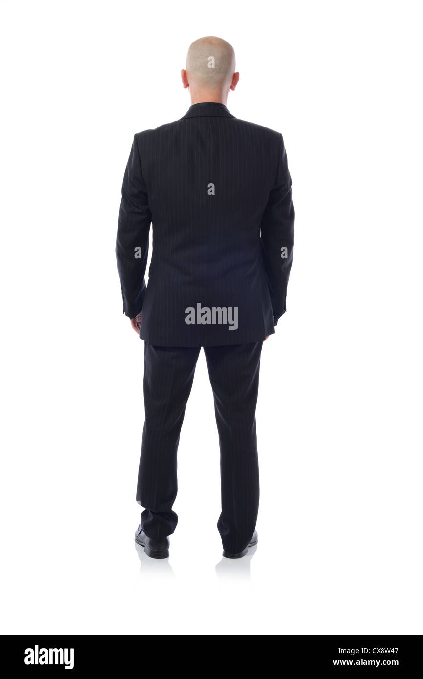 Businessman in black suit looking Cut Out Stock Images & Pictures - Alamy