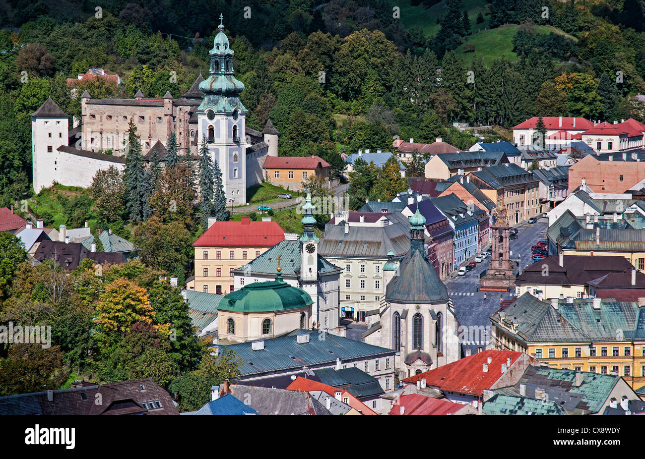 Historic mining town Banska Stiavnica, Slovakia UNESCO Stock Photo - Alamy
