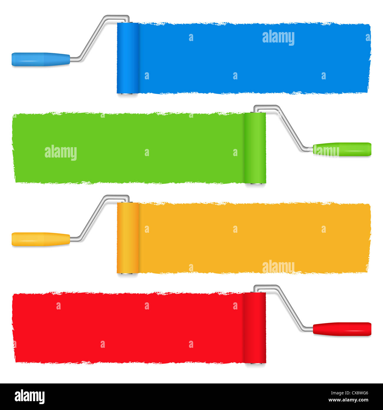 Paint rollers, vector eps10 illustration Stock Photo - Alamy