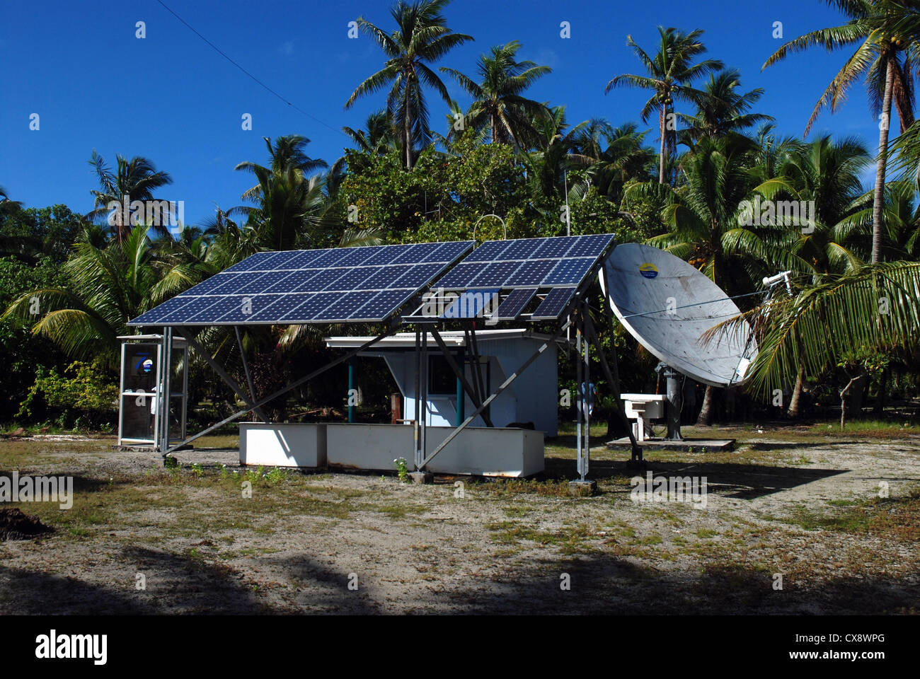 Telecommunications, Palmerston Island, Cook Islands, South Pacific ...