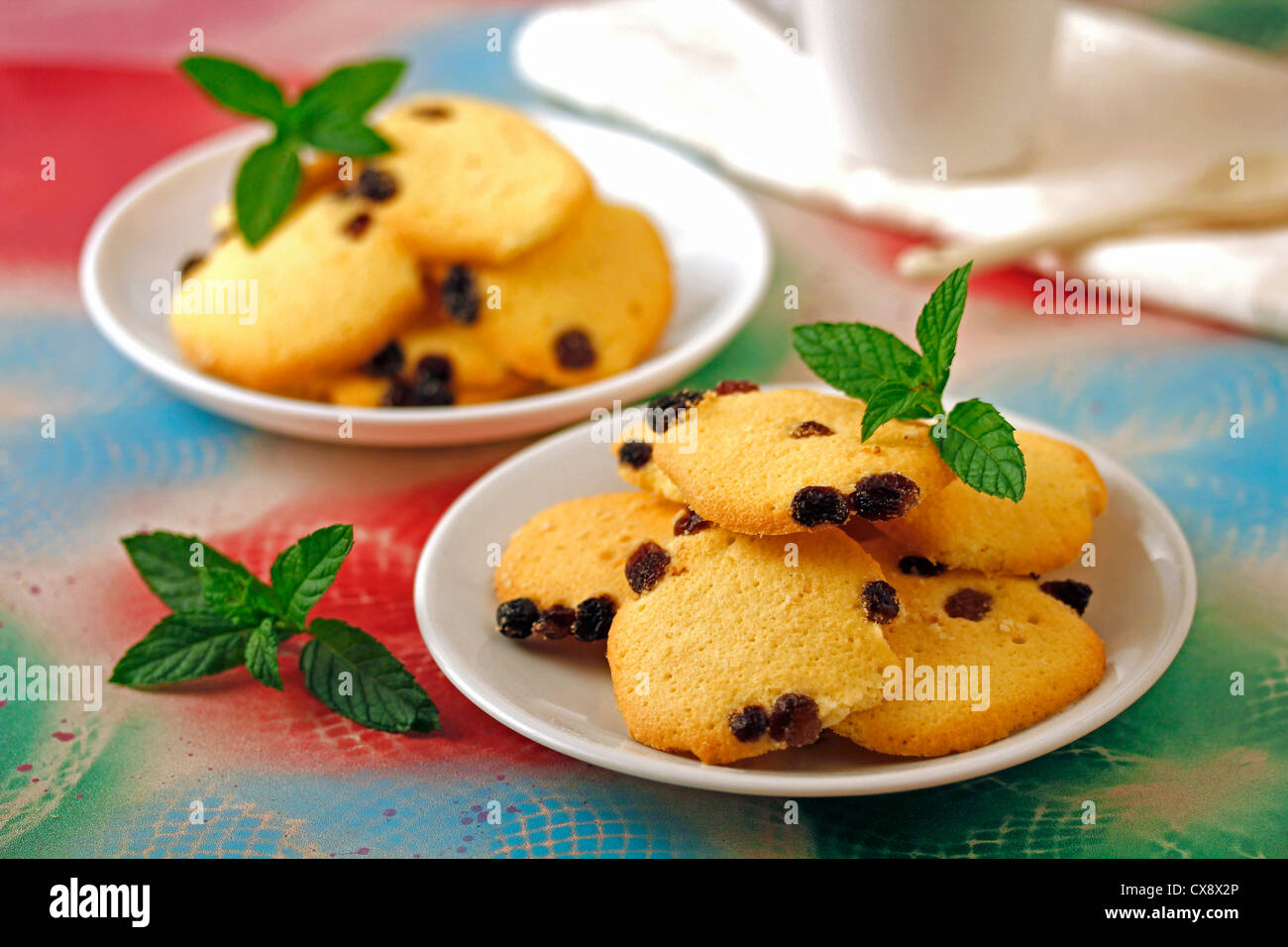 Cookies with raisins. Recipe available Stock Photo - Alamy