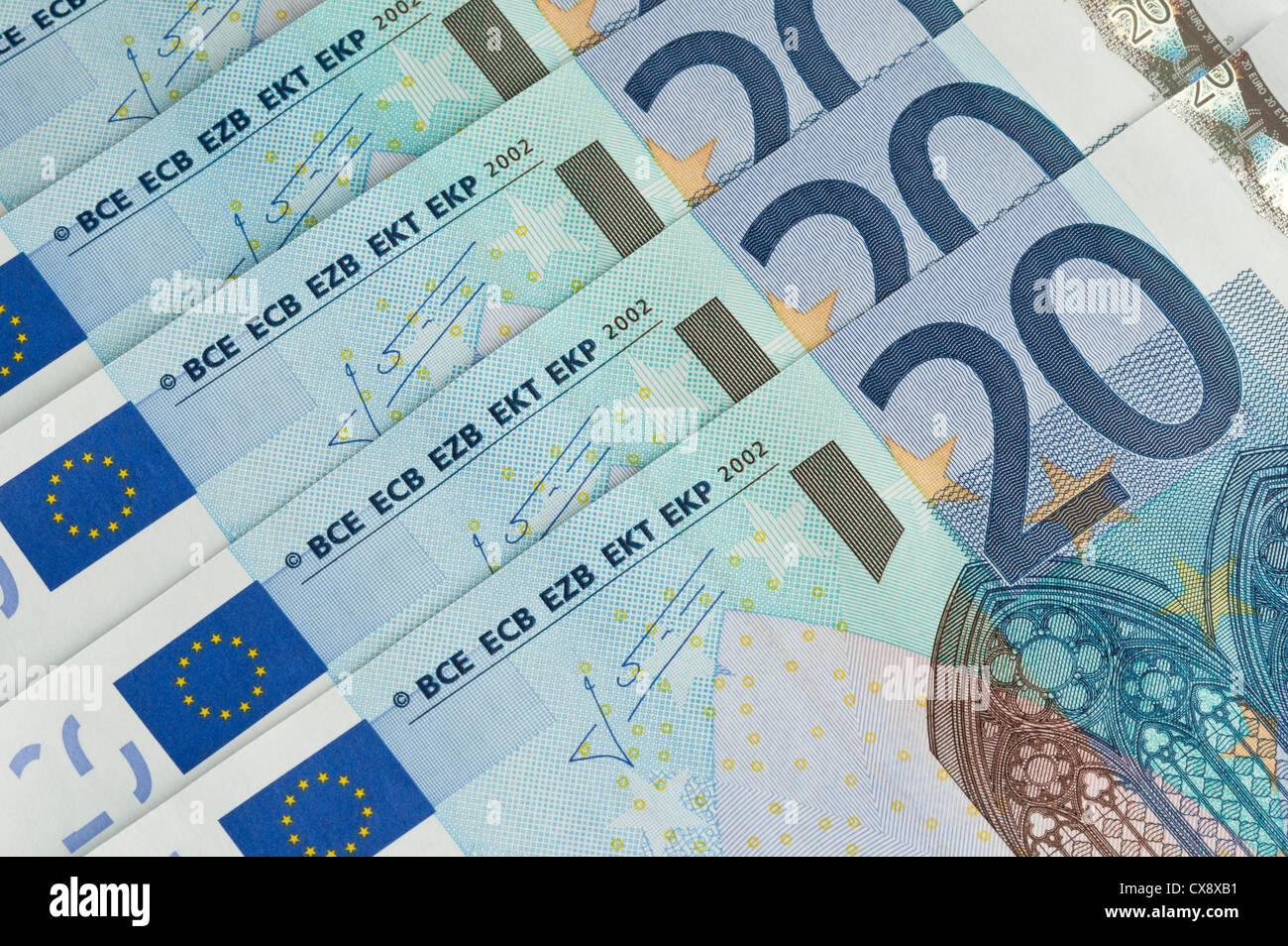 Twenty Euros banknotes Stock Photo - Alamy