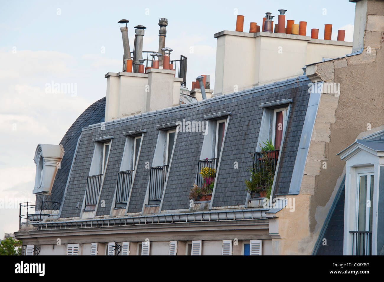Paris rooftop, France Stock Photo - Alamy