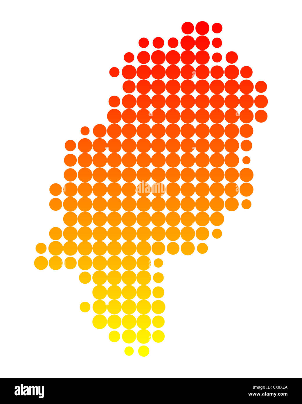 Map of Hesse Stock Photo - Alamy