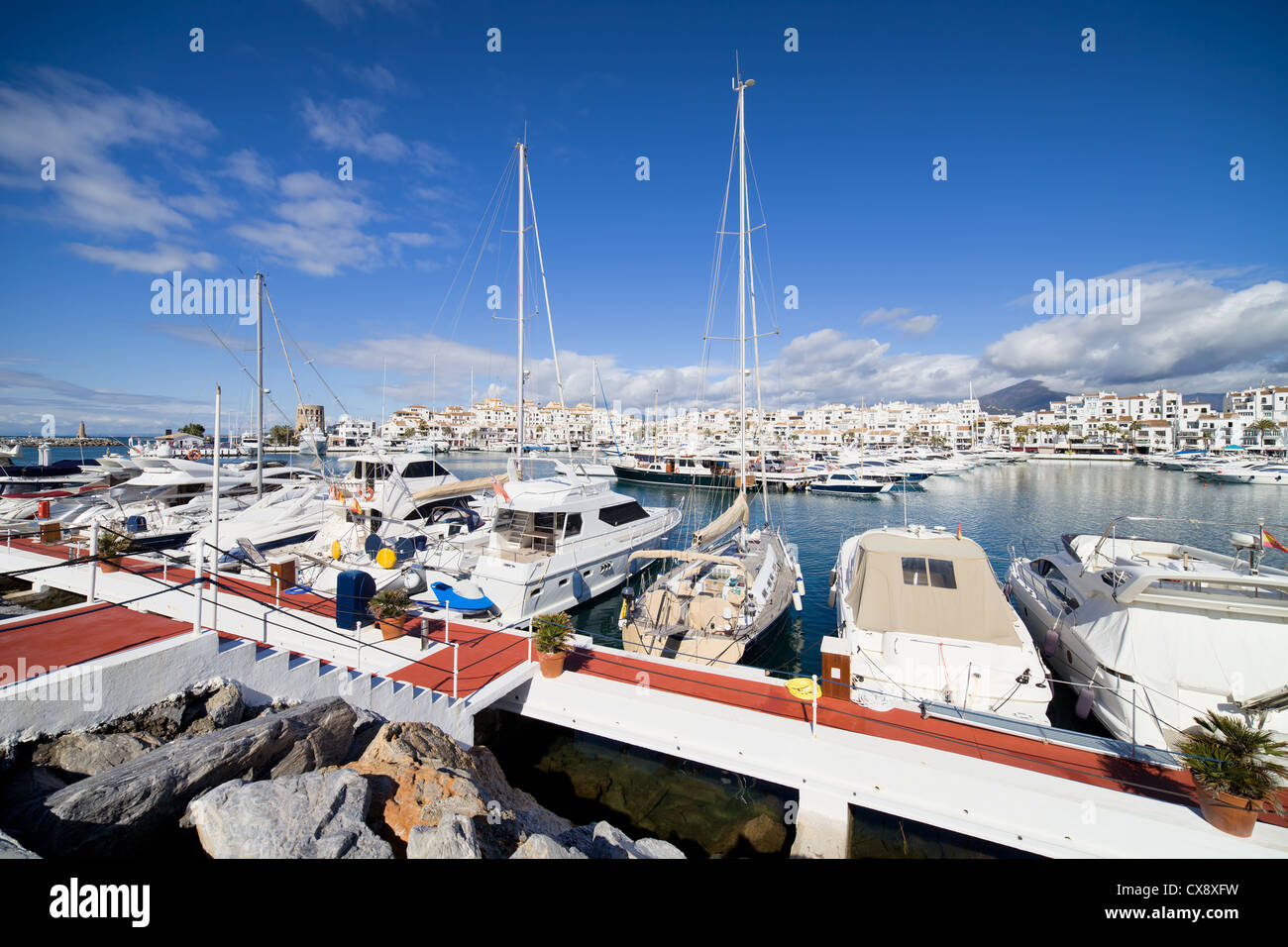 Yacht in the port of marbella hi-res stock photography and images - Alamy