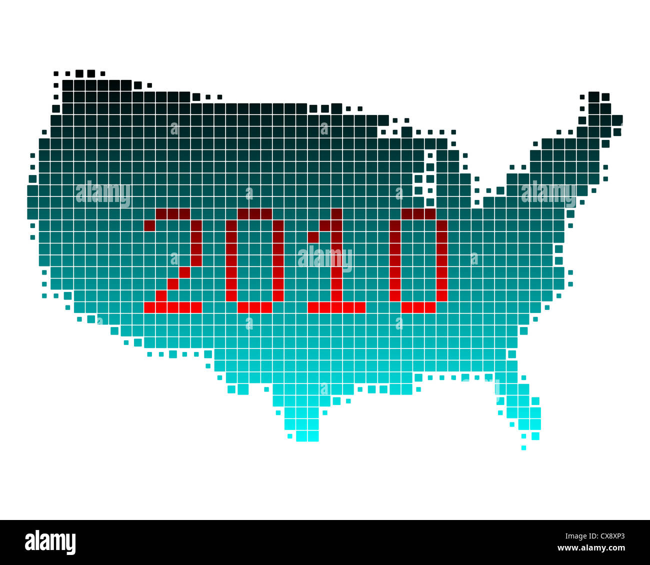 Map of USA 2010 Stock Photo - Alamy