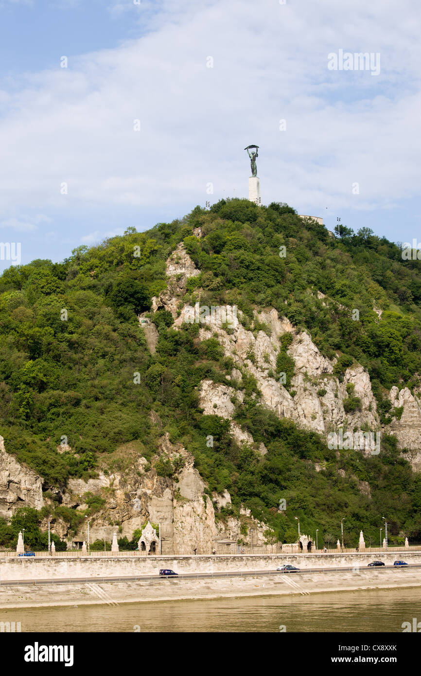 Gellert Hill in Budapest, Hungary at the Danube river Stock Photo - Alamy