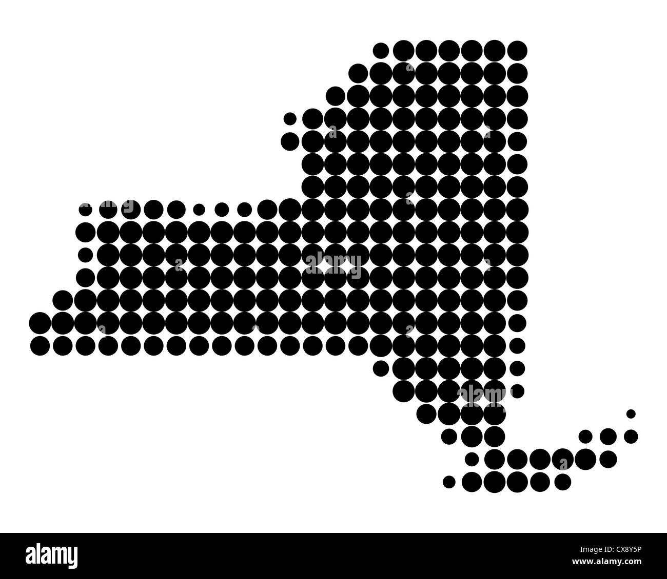 New york dotted map hi-res stock photography and images - Alamy