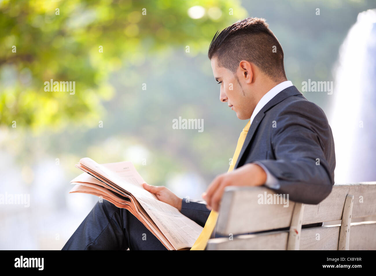 Portrait serious businessman thinking sit hi-res stock photography and ...