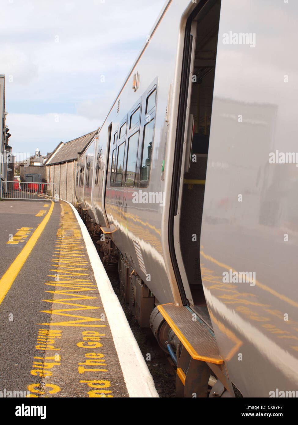 DMU commuter train carriage operated by Irish-Rail, stationary at ...