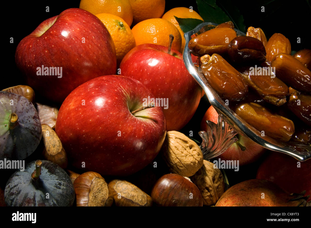 Group photo - still-life of festive fruit and nuts at autumn ...