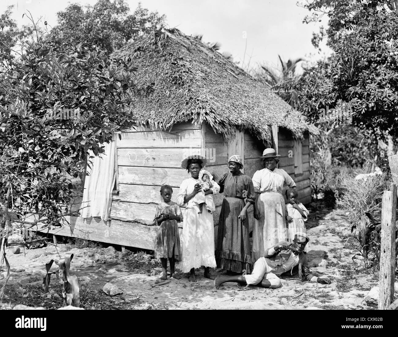 Negro family, Grant's Town, Nassau, Bahamas, West Indies, circa 1900 ...