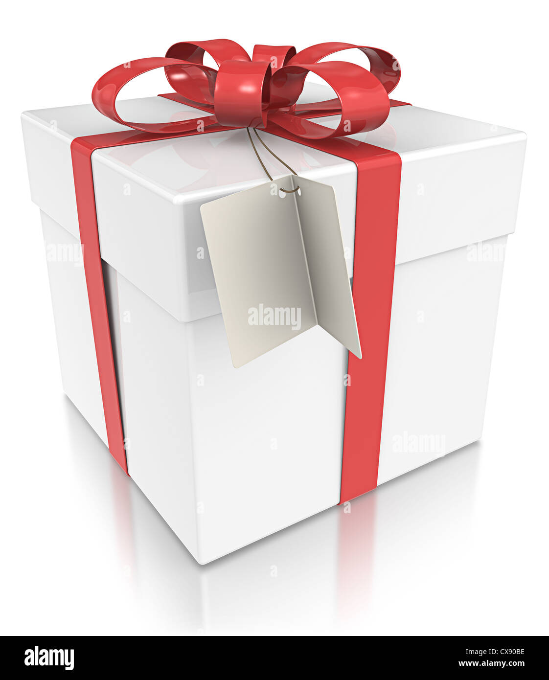 Gift Box. Gift Box with Tag Stock Photo - Alamy
