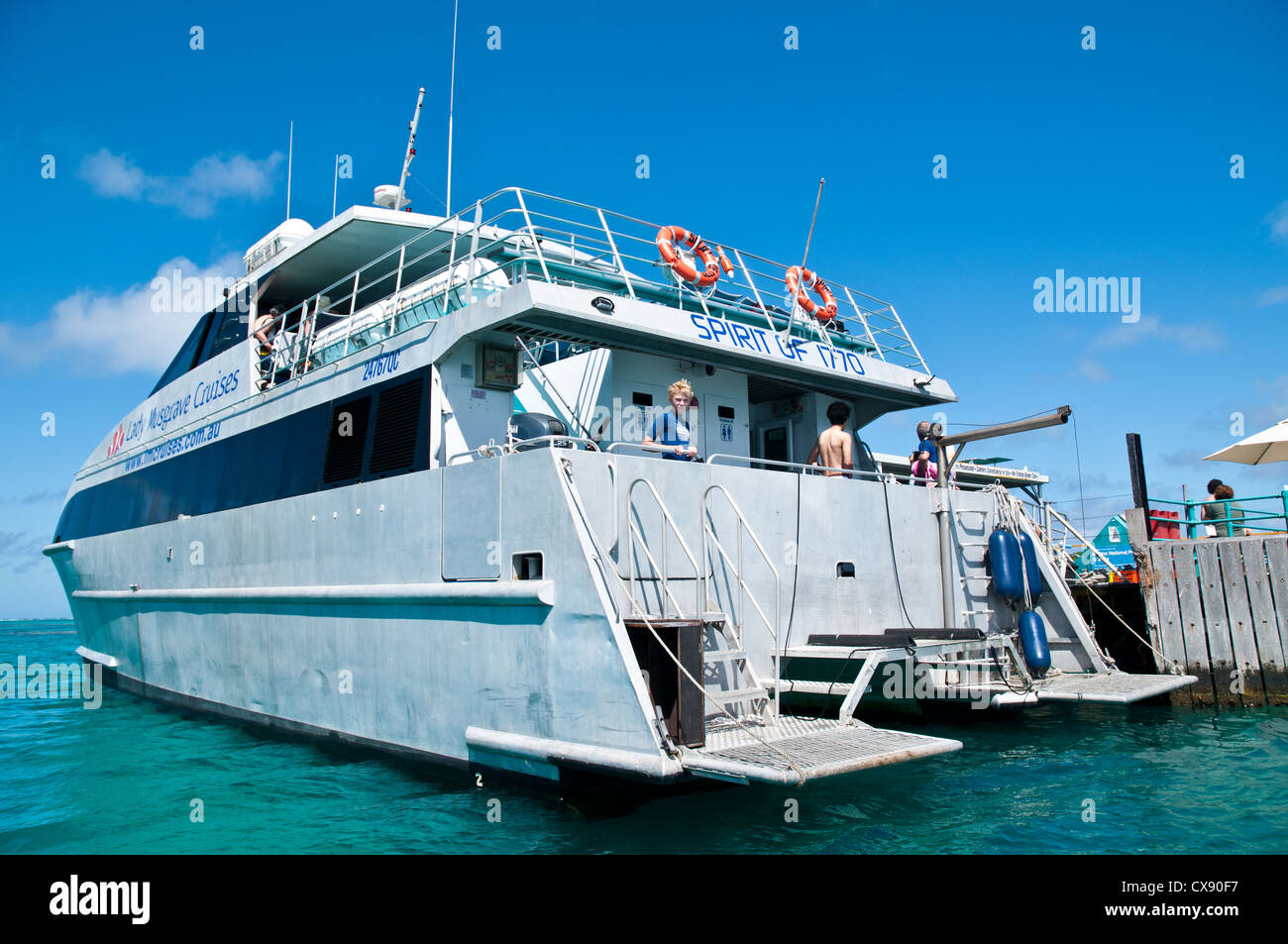 Dive Boat - Lady Musgrave Island, Queensland Stock Photo - Alamy