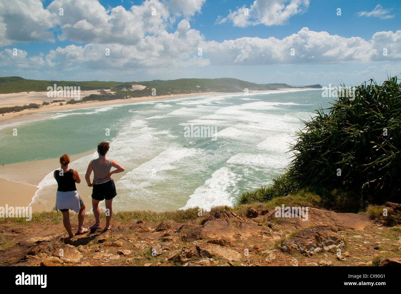 View from Indian Head, Fraser Island Stock Photo - Alamy