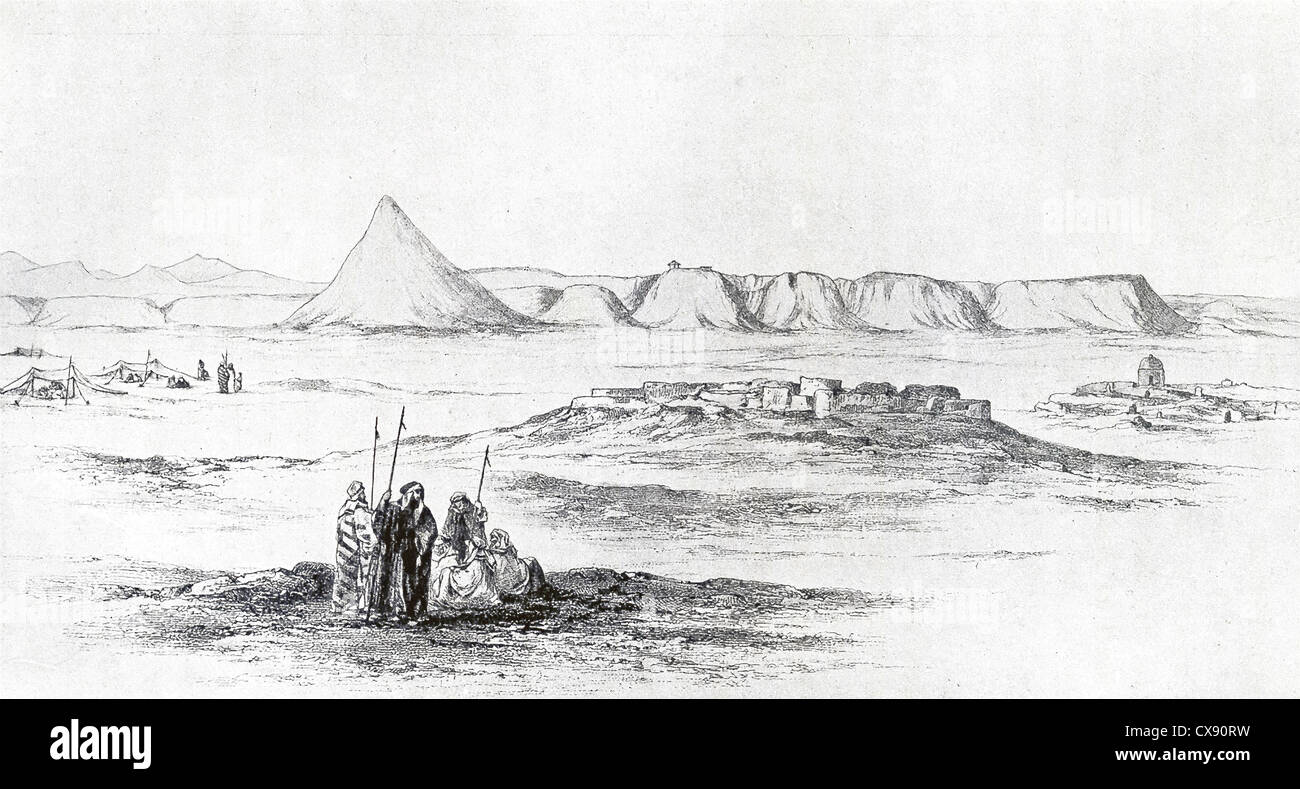 This outline of the mounds at Nimrud is from a drawing made on the spot ...