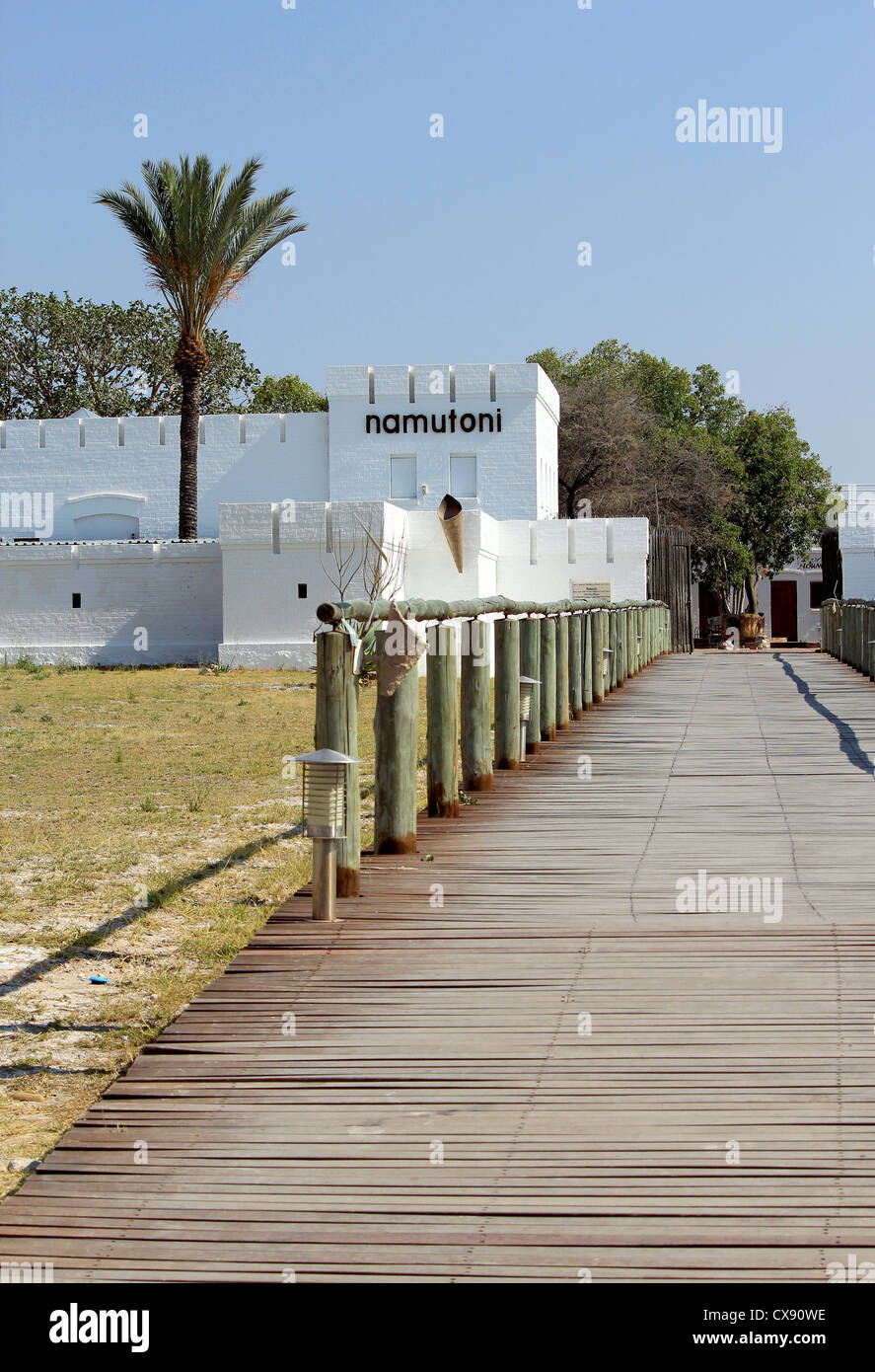 Namutoni Fort, entrance to Etosha National Park, Namibia. (A German ...