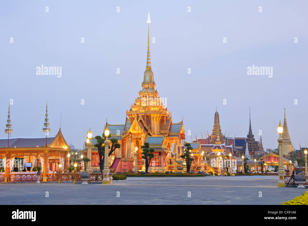 The beautiful meru in royal cremation ceremony at Sa Nam Luang, Bangkok ...