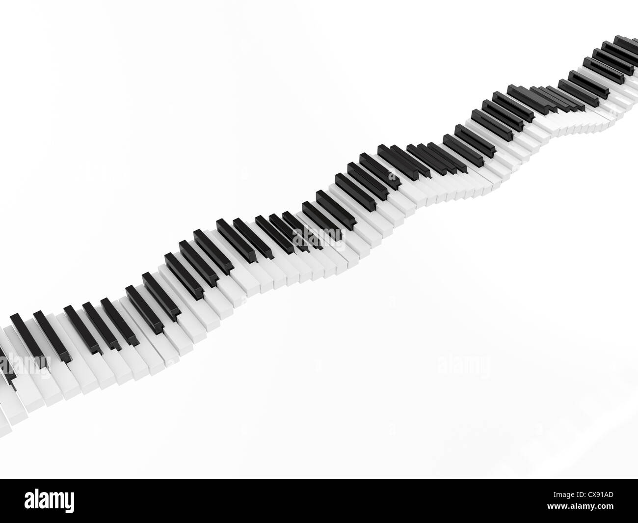 3d render keyboard of the classical piano in an octave range Stock ...