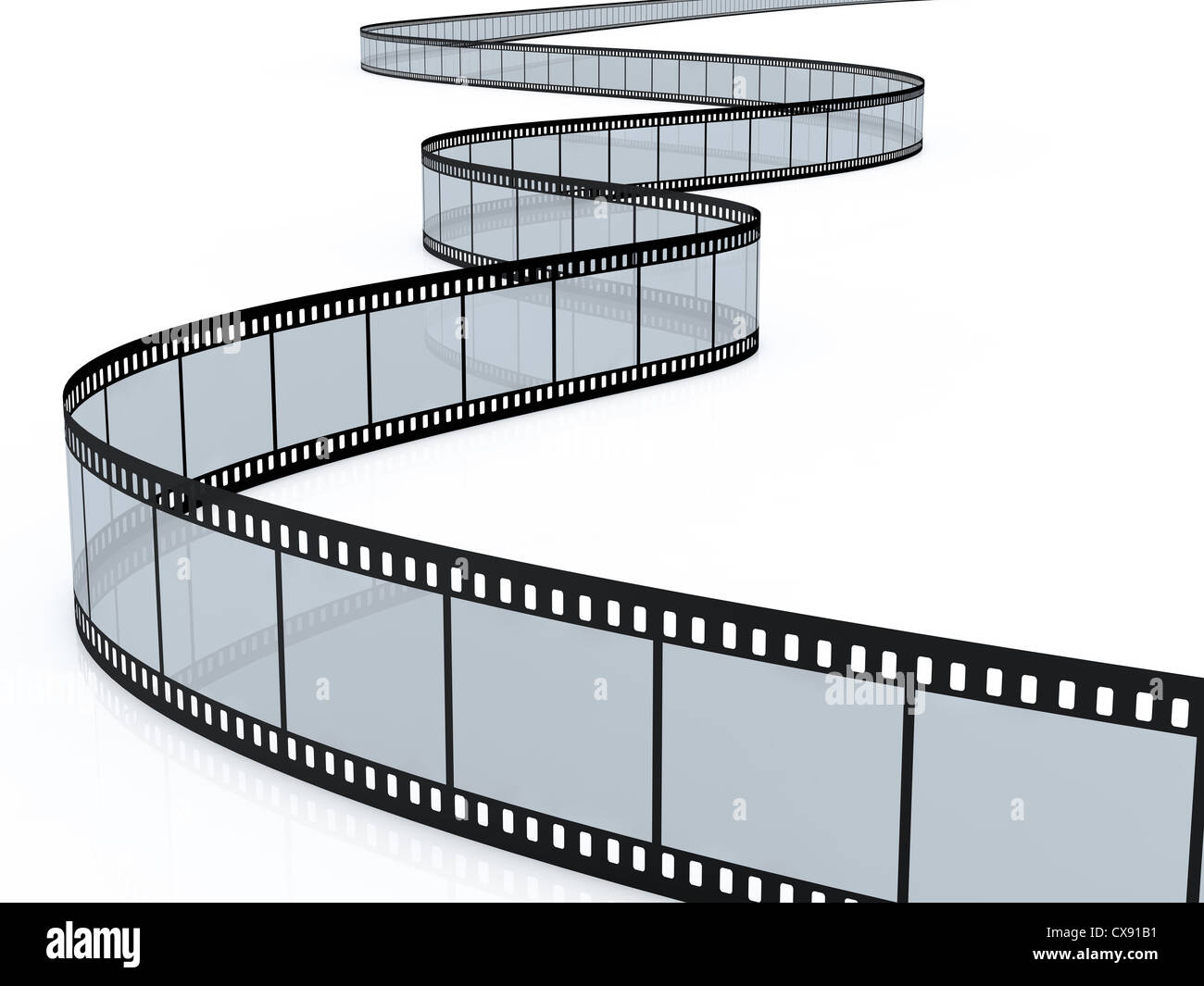 3d render of film strip on white background Stock Photo - Alamy