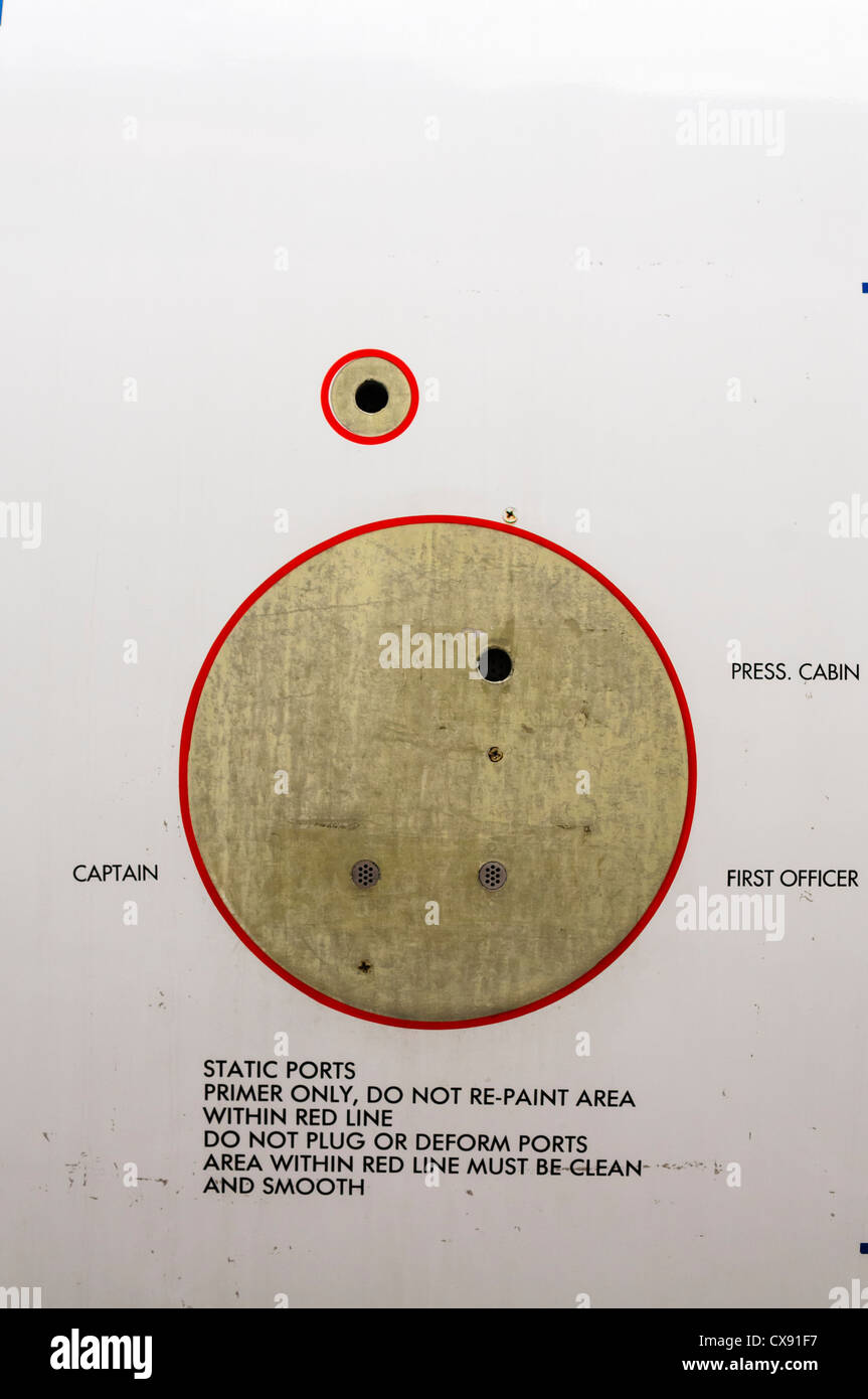 Static ports of a KLM Fokker 100 Stock Photo - Alamy