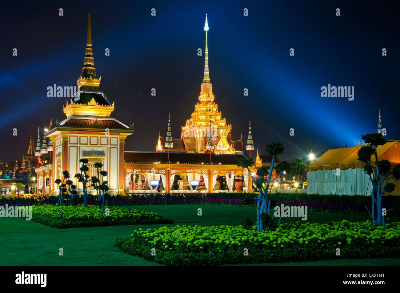 The beautiful meru in royal cremation ceremony at Sa Nam Luang, Bangkok ...