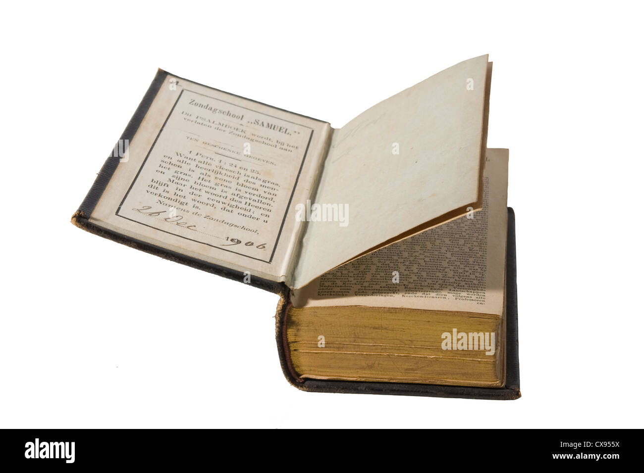 very old small book with psalms of 1906 Stock Photo - Alamy