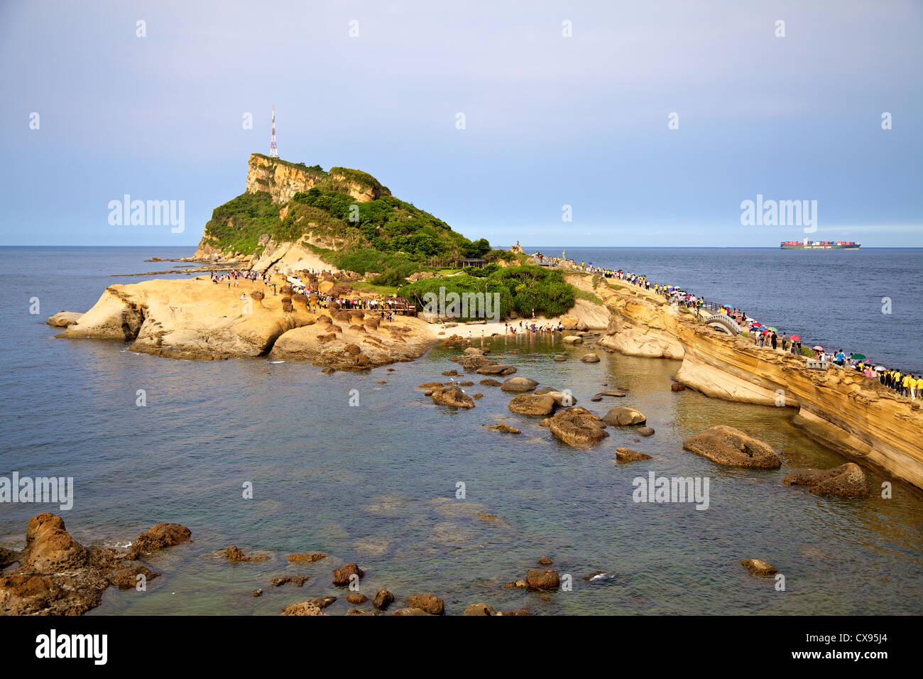 View of Yehliu geological park in Taiwan Stock Photo - Alamy